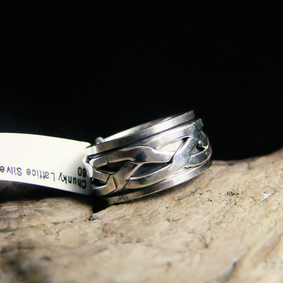 Chunky Lattice Silver Ring – The Outpost NZ