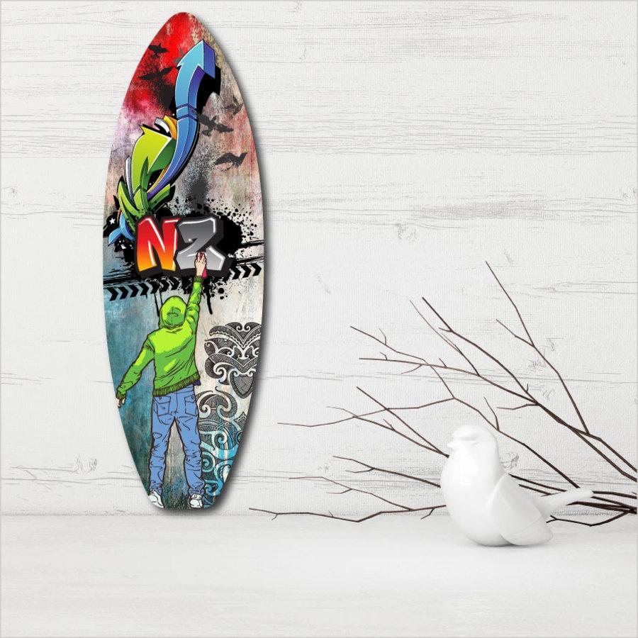 Graffiti Kiwi Ply Surfboard Art – The Outpost NZ
